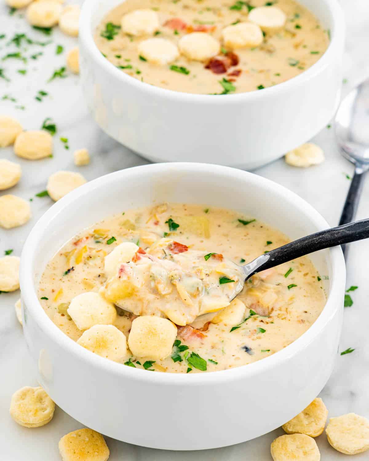 Are all clam chowder white?