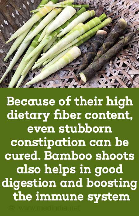 Are bamboo shoots good for constipation?