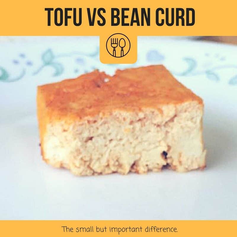 Are bean curd and tofu same?