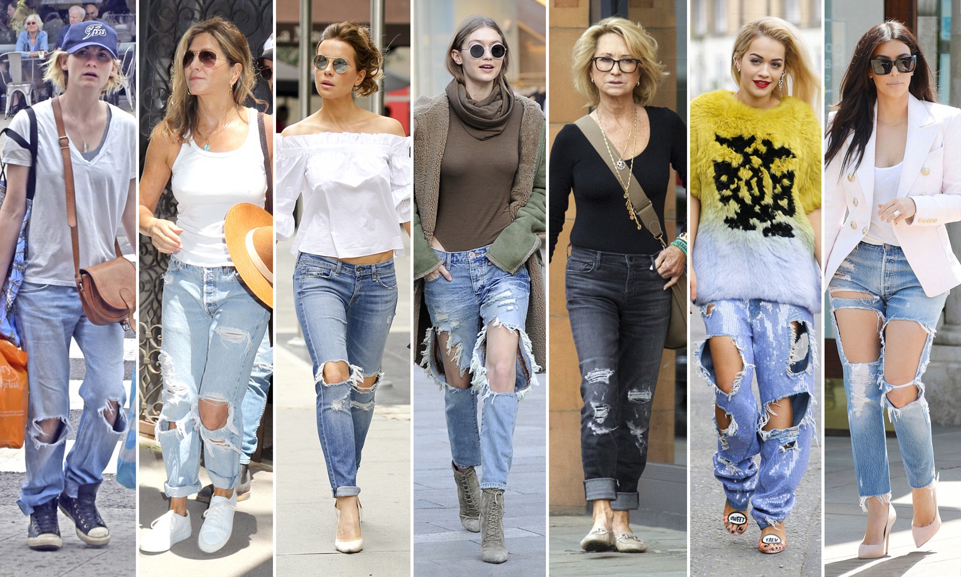 Are distressed jeans out of style?