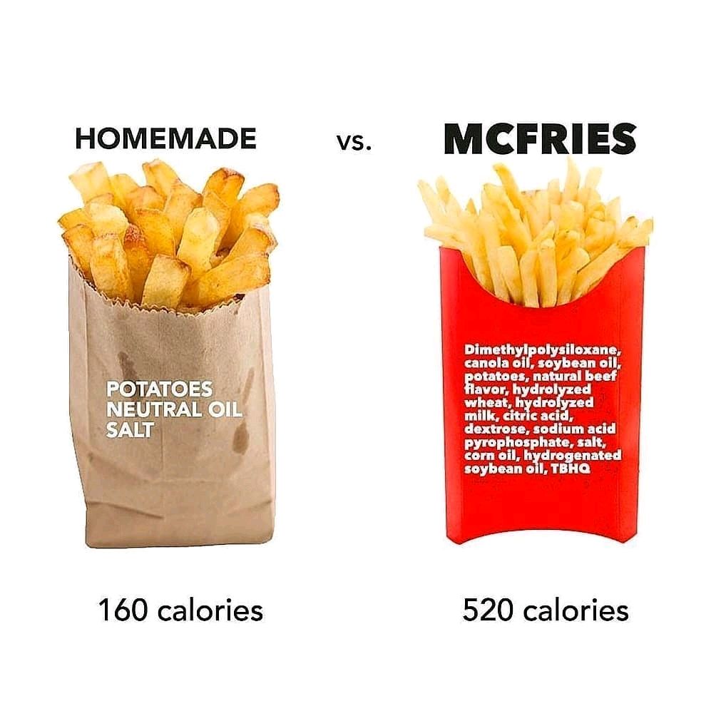 Are homemade fries healthier than fast food?