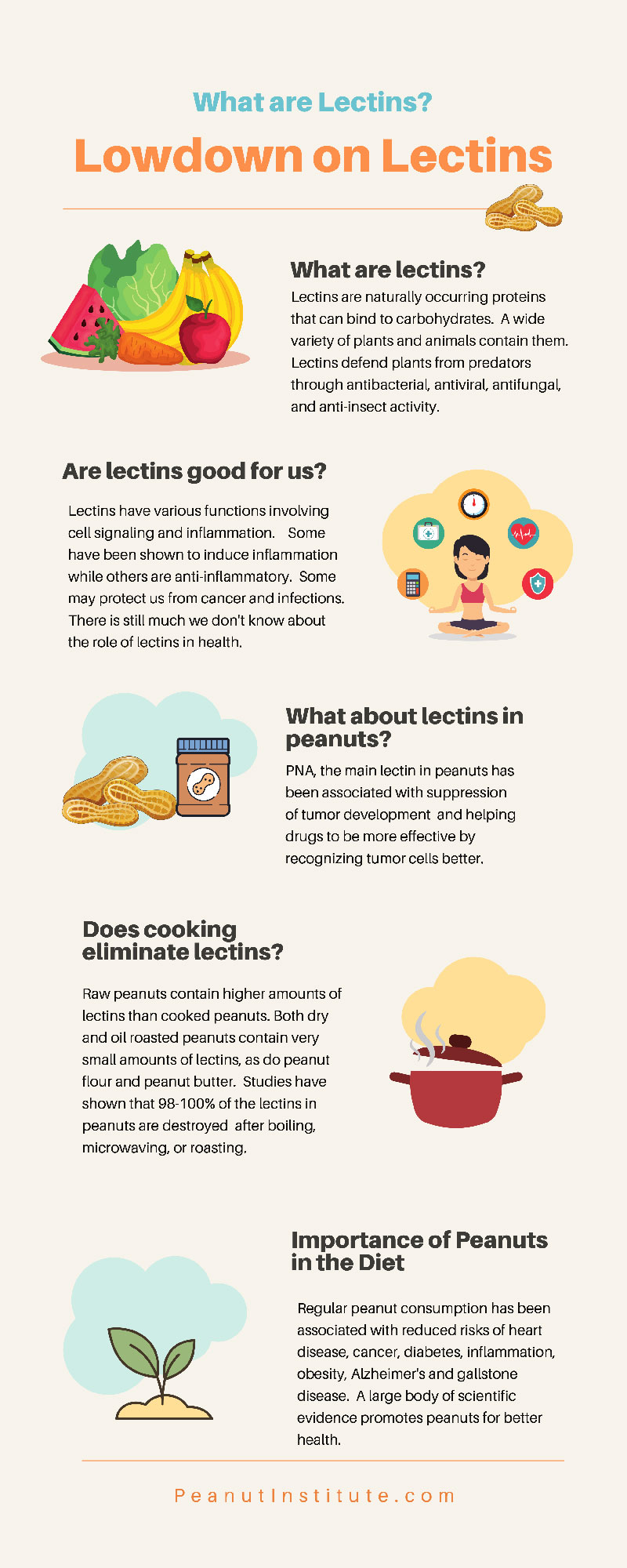 Are lectins destroyed by cooking?