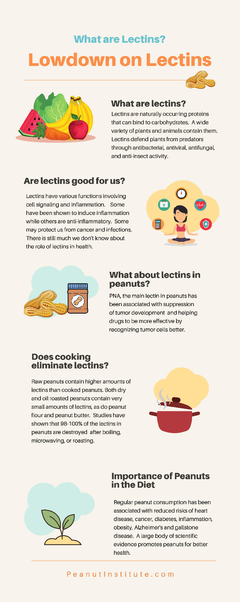 Are lectins destroyed when cooked?