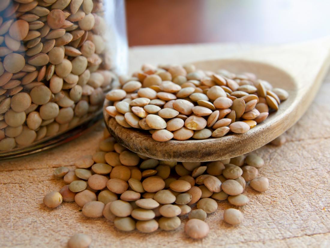 Are lentils high or low in iron?