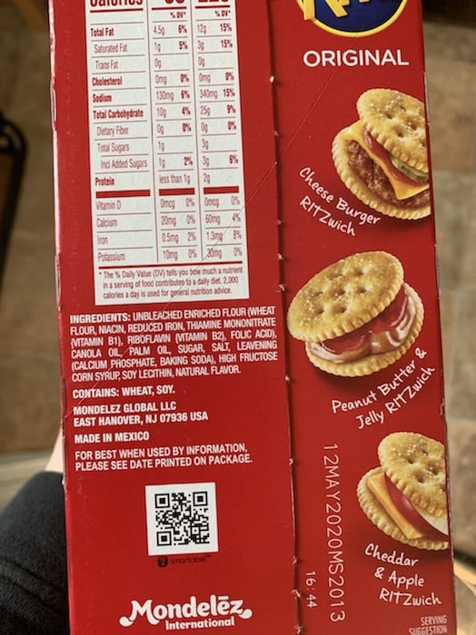 Are Ritz crackers dairy-free?