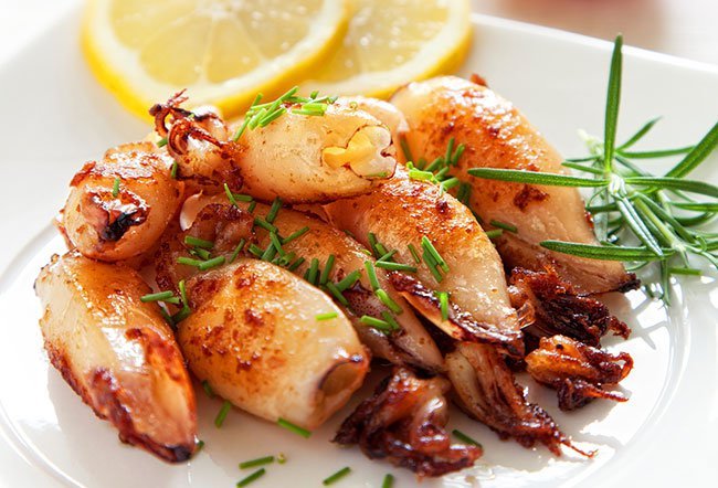 Are squid and octopus high in cholesterol?