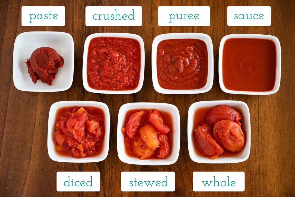 Are stewed tomatoes the same as crushed?
