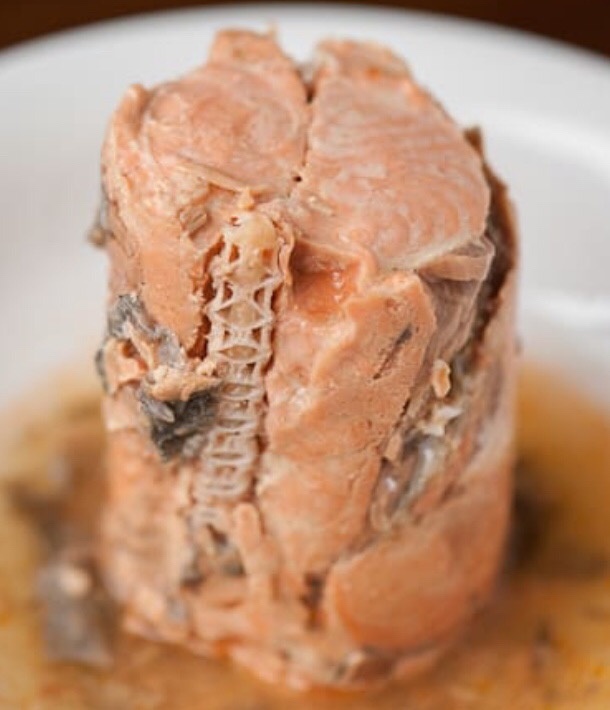 Are there fish bones in canned salmon?