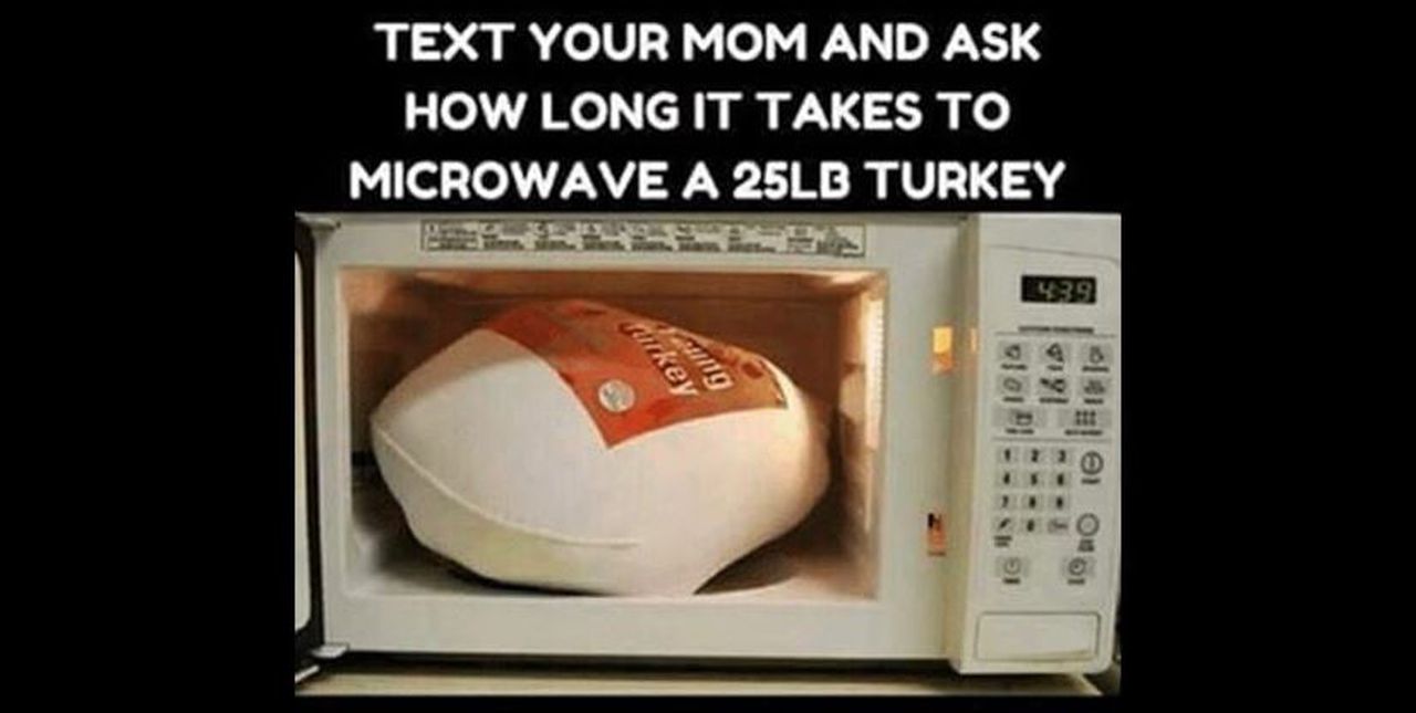 Can a 25lb turkey be microwaved?