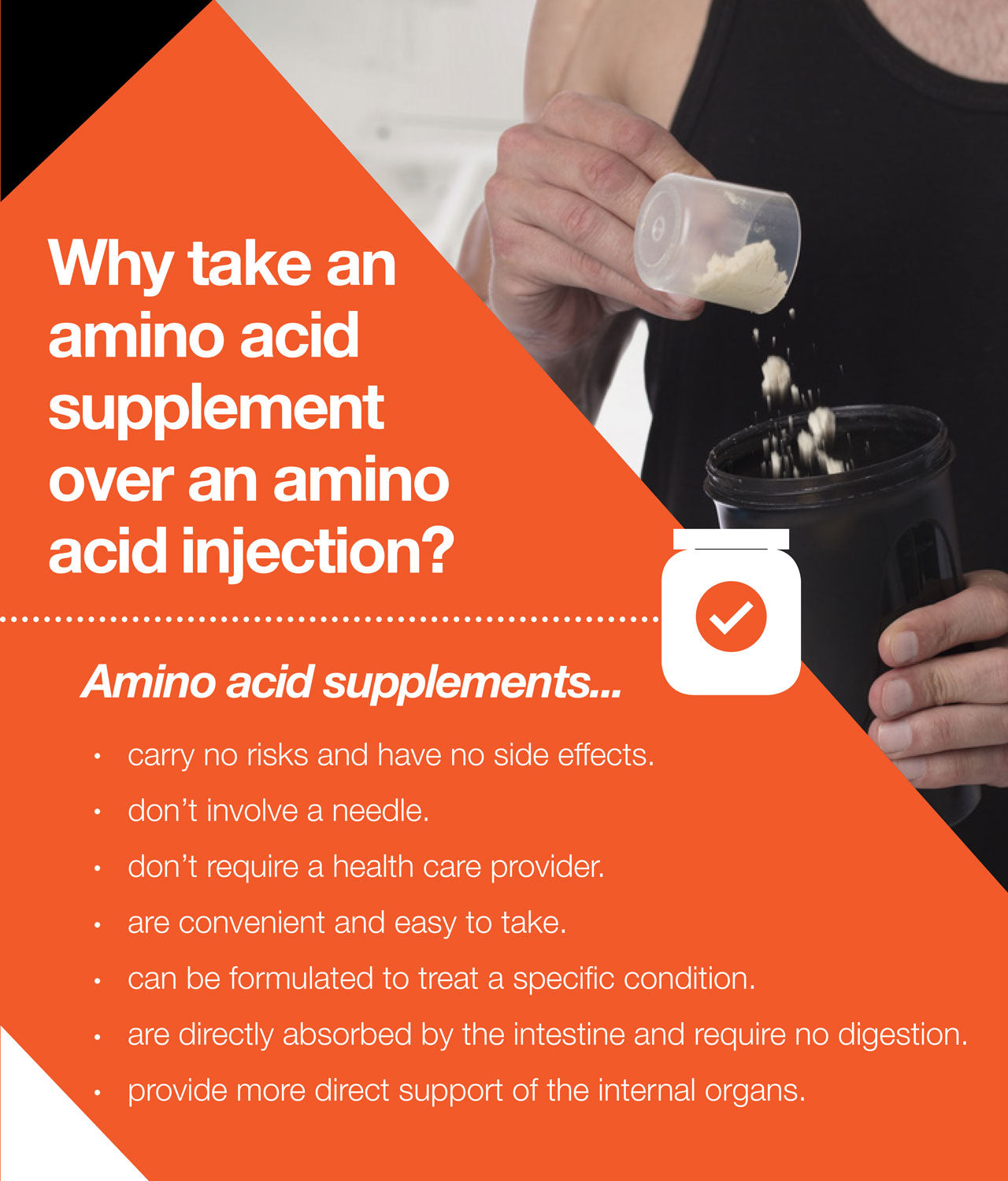 Can amino acids be taken orally?