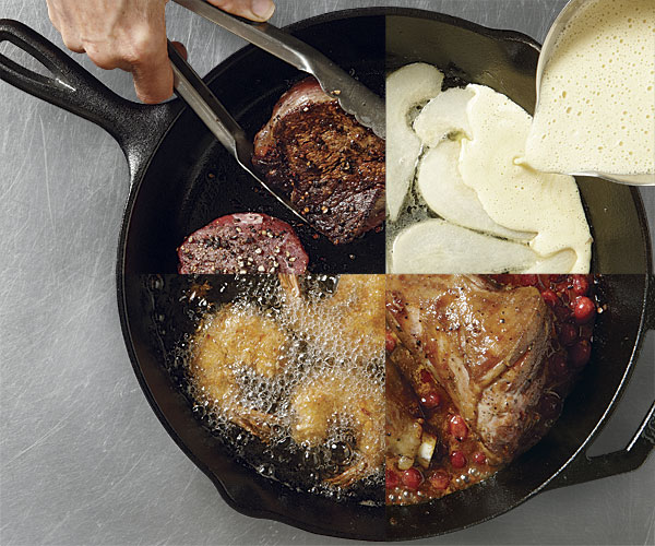 Can anything be cooked in a cast iron skillet?