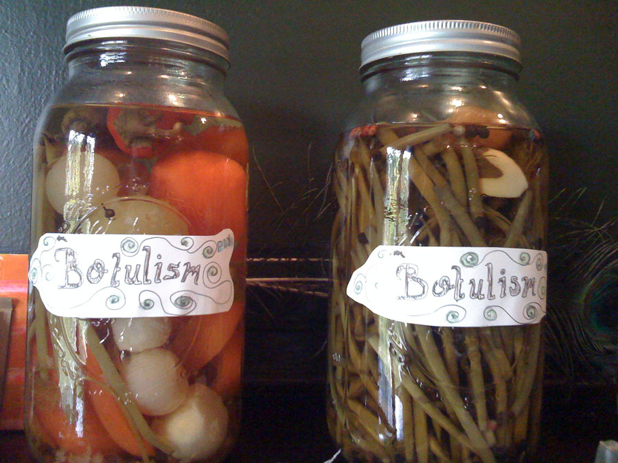 Can botulism grow on surfaces?