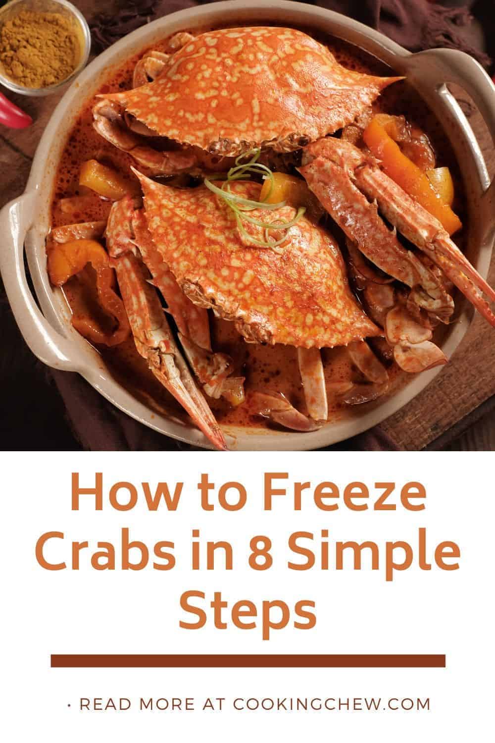 Can cooked crab meat be frozen?