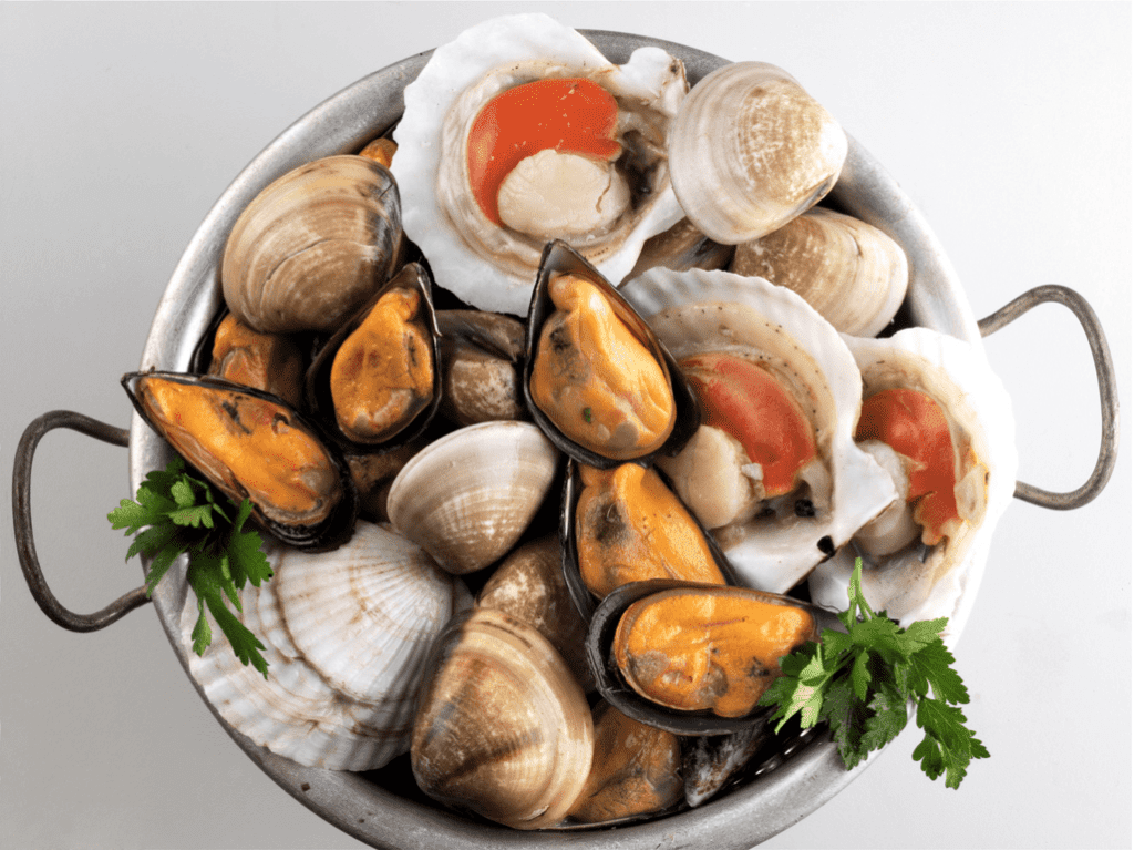 Can cooked shellfish be frozen?