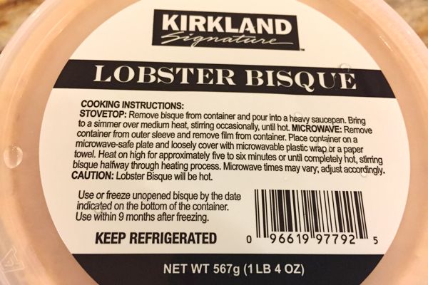 Can Costco lobster bisque be frozen?