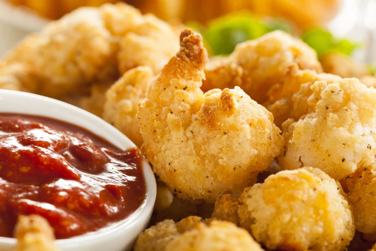 Can frozen breaded shrimp be microwaved?