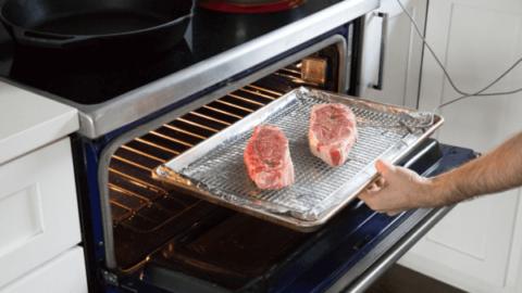 Can I cook a steak in the oven without searing it?