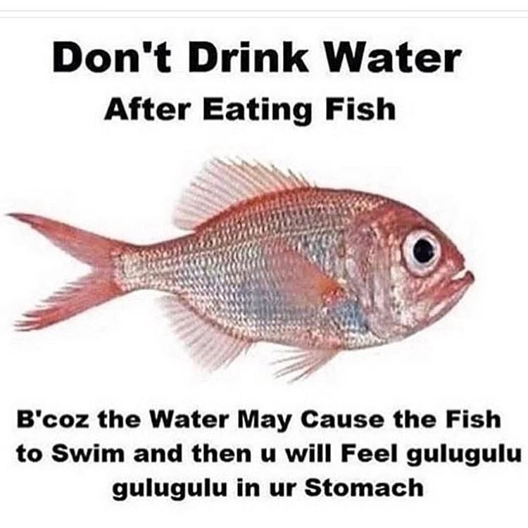 Can I drink water after eating fish?
