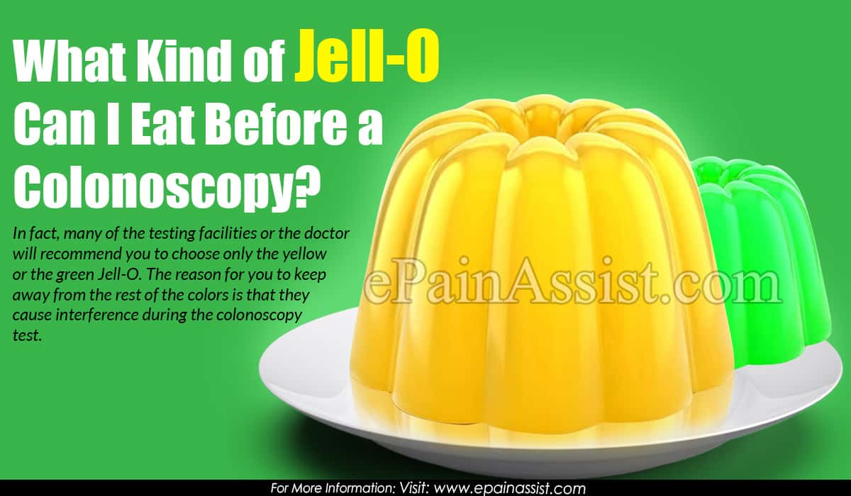 Can I eat colored Jell-O before a colonoscopy?