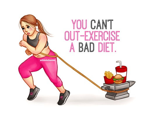 Can I exercise with a bad diet?