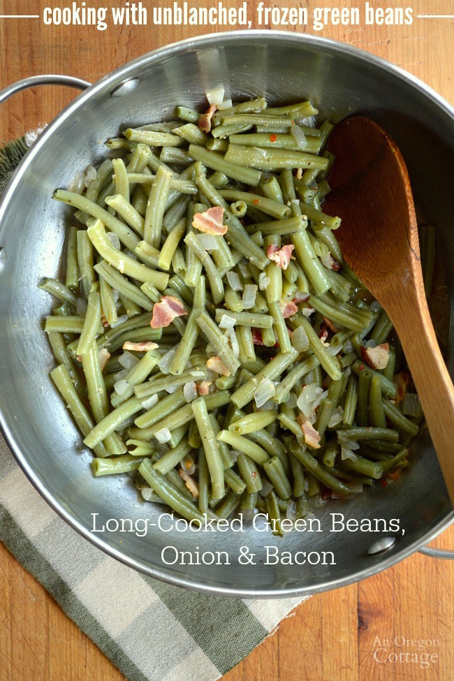 Can I freeze cooked green beans and bacon?