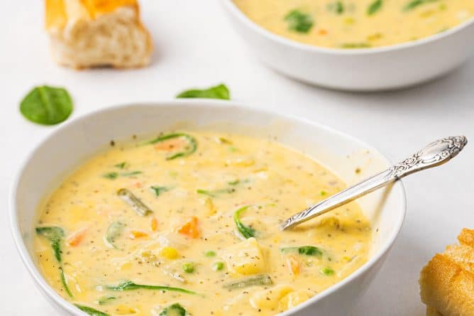 Can I freeze soup with cheese and cream?