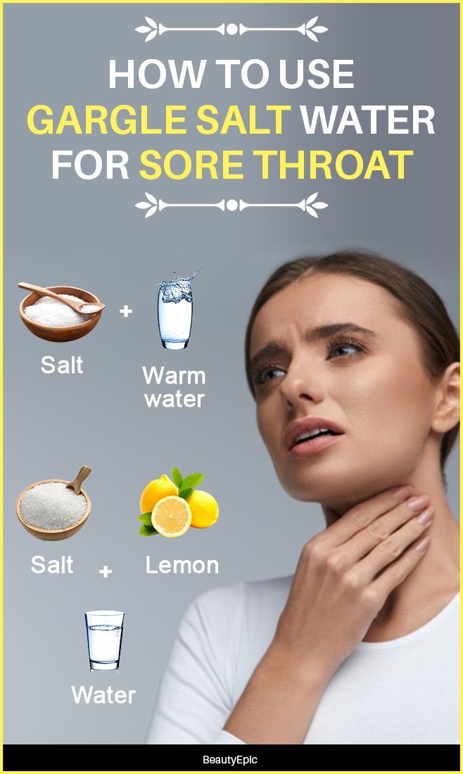 Can I gargle salt water for a sore throat?