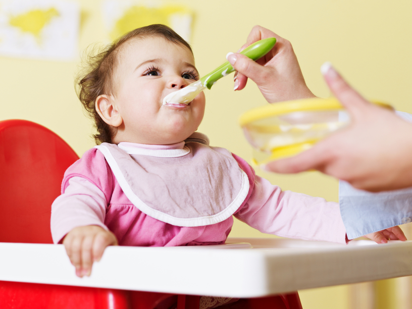 Can I give liquid food to my 4 month old baby?