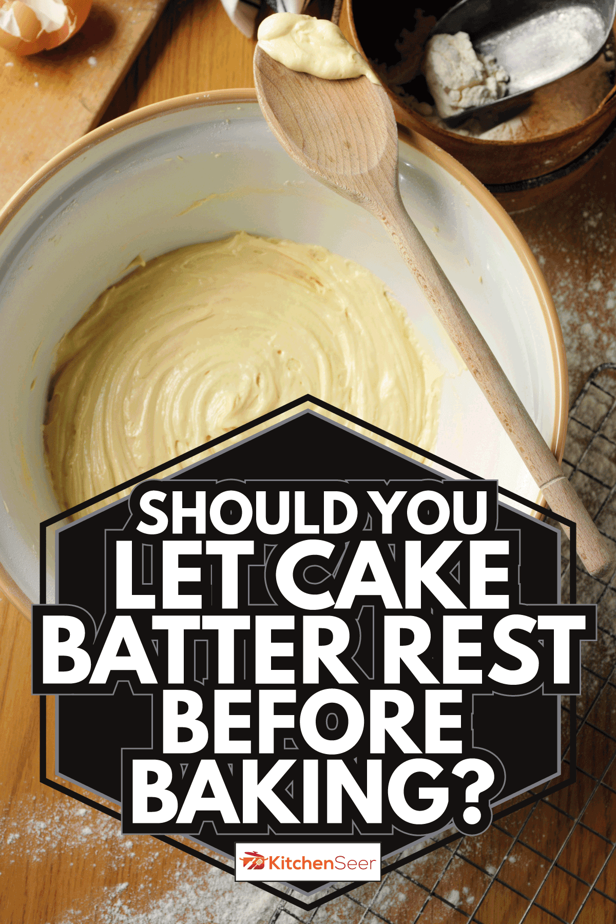 Can I let cake batter sit before baking?