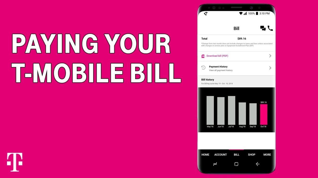 Can I pay my T mobile bill in store with cash?