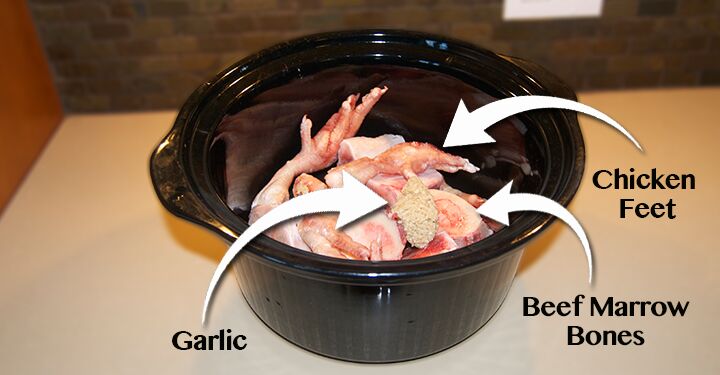 Can I put garlic in bone broth for dogs?