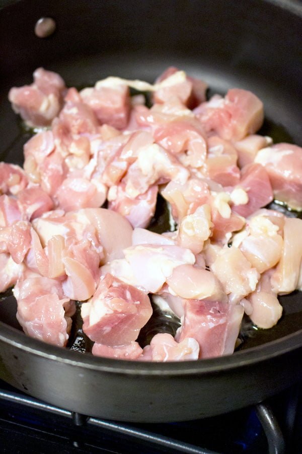 Can I put raw chicken in stew?