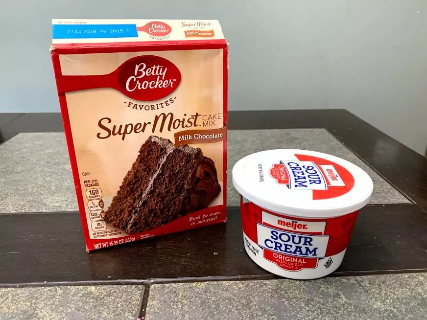 Can I substitute sour cream for milk in a cake mix?