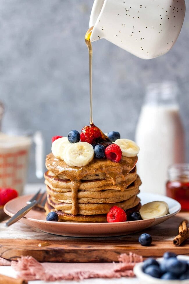 Can I use a blender instead of a mixer for pancakes?