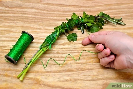 Can I use a rubber band to tie herbs?