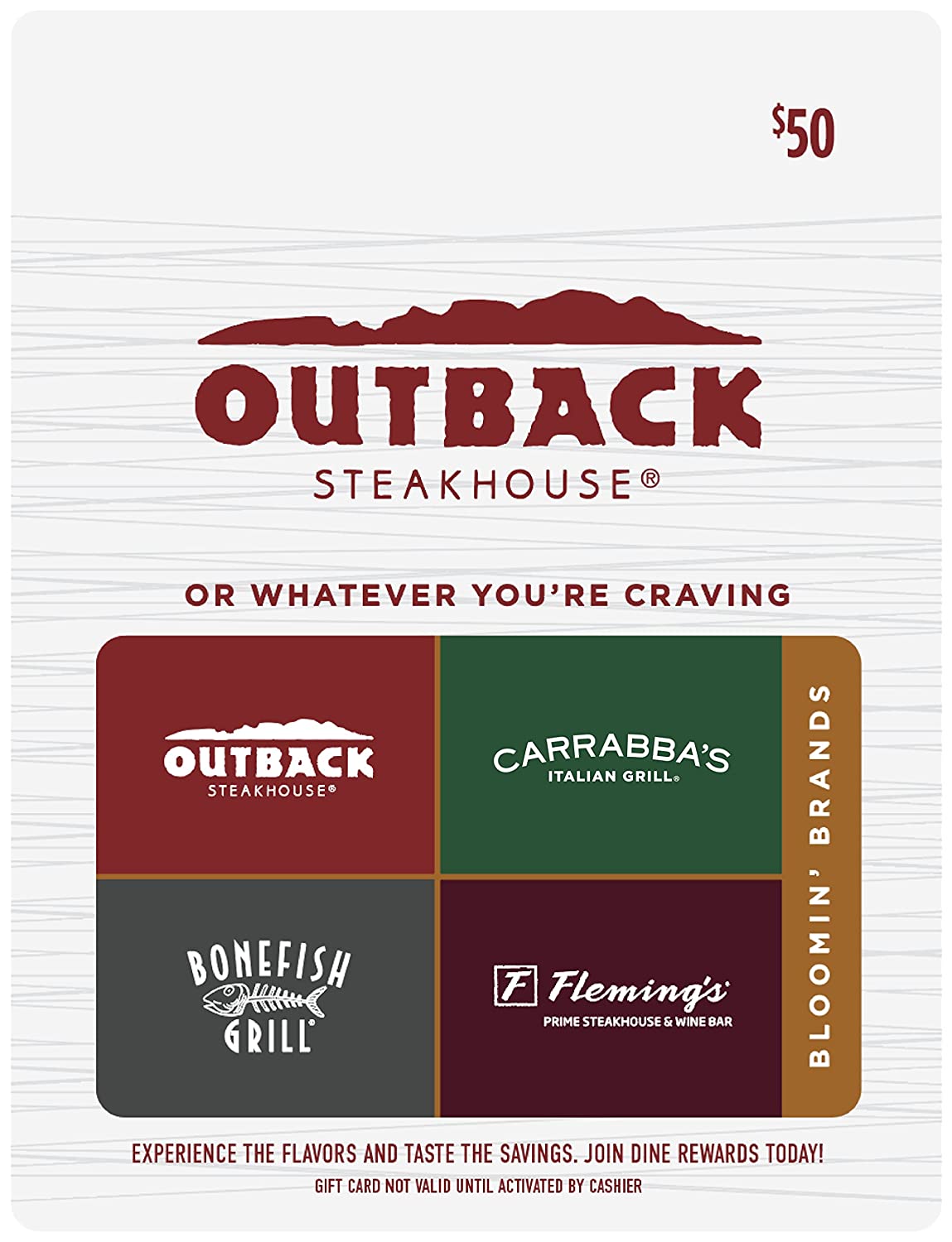 Can I use an Outback gift card at Bonefish Grill?