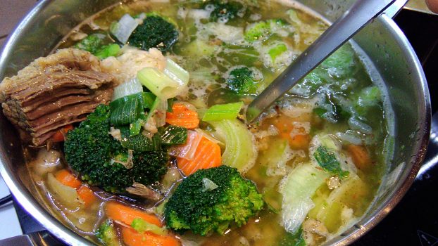 Can I use beef broth with pork?