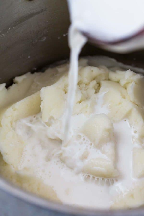 Can I use chicken broth instead of milk in mashed potatoes?