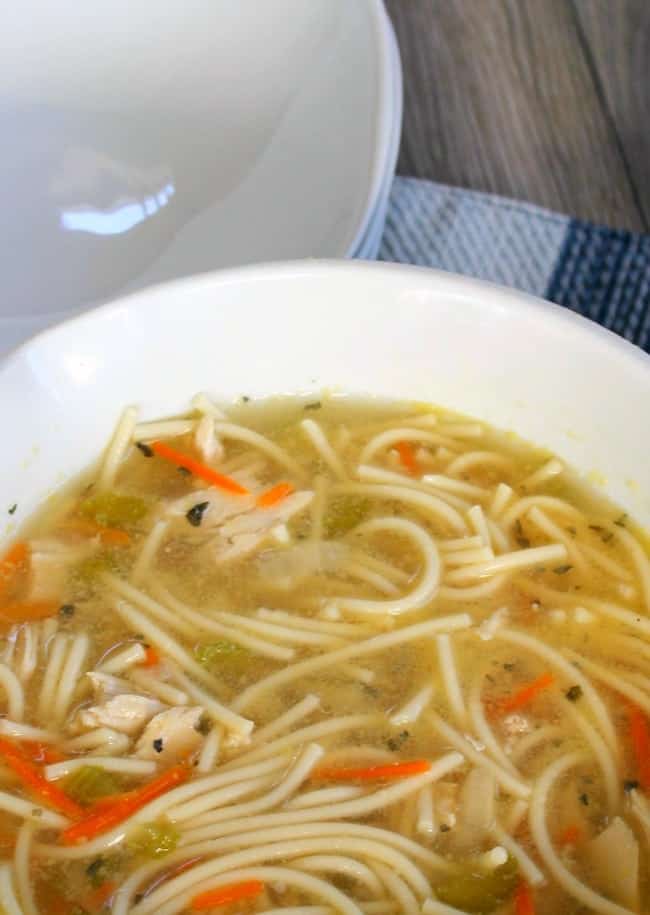 Can I use spaghetti noodles in chicken soup?