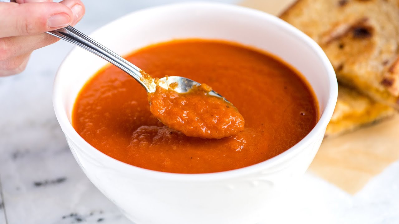 Can I use water instead of chicken broth for tomato soup?
