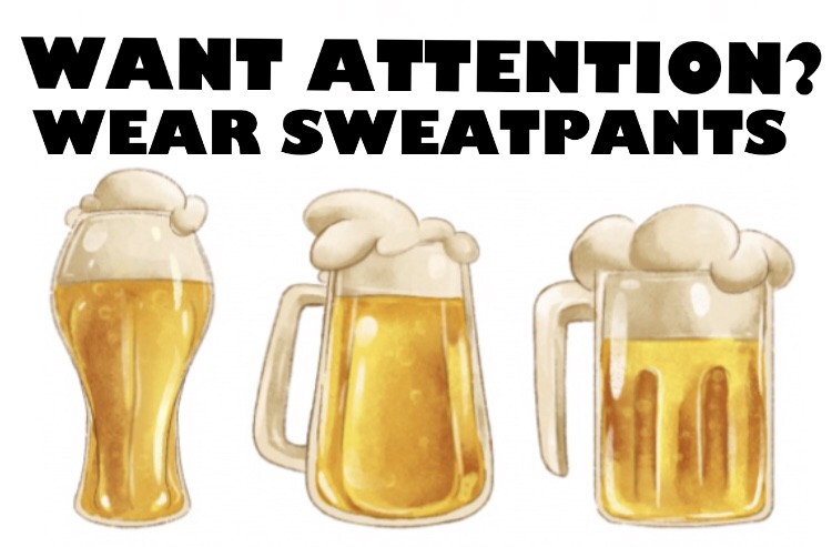 Can I wear sweatpants to bar?