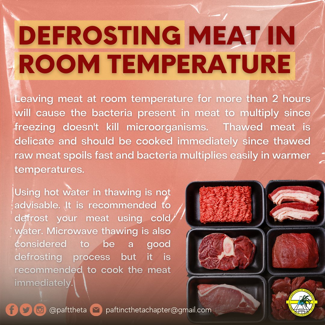 Can meat be defrosted at room temperature?