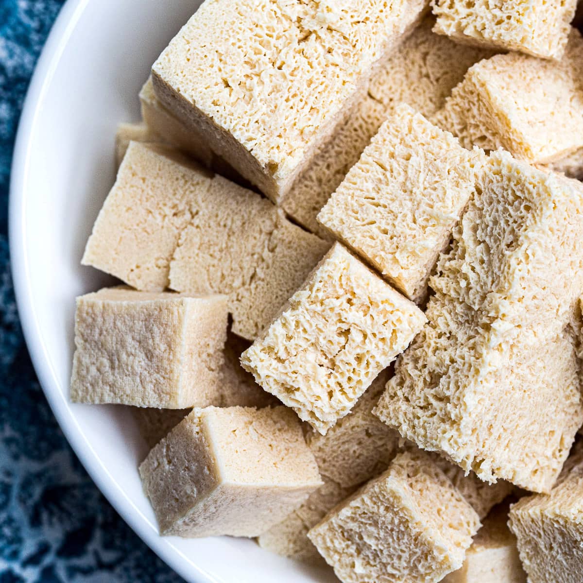 Can tofu be frozen in the package?