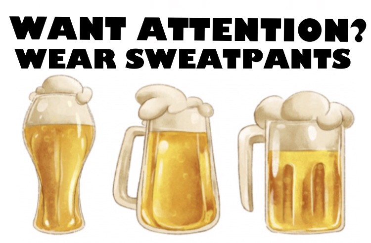 Can u wear sweatpants to a bar?