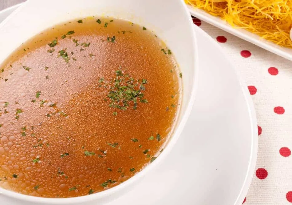 Can vegetarians eat soup with chicken broth?