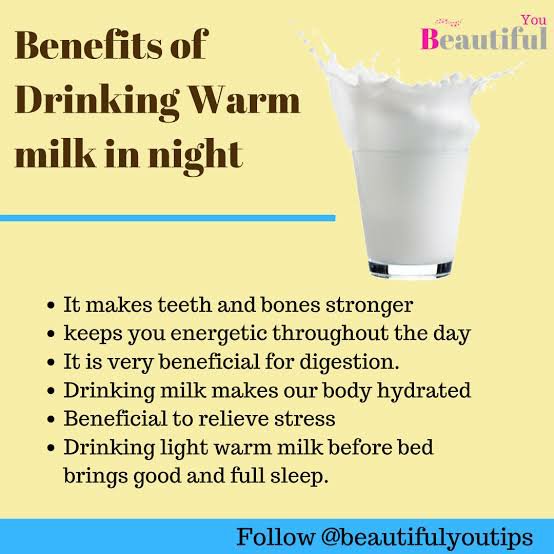 Can we drink milk before sleeping?