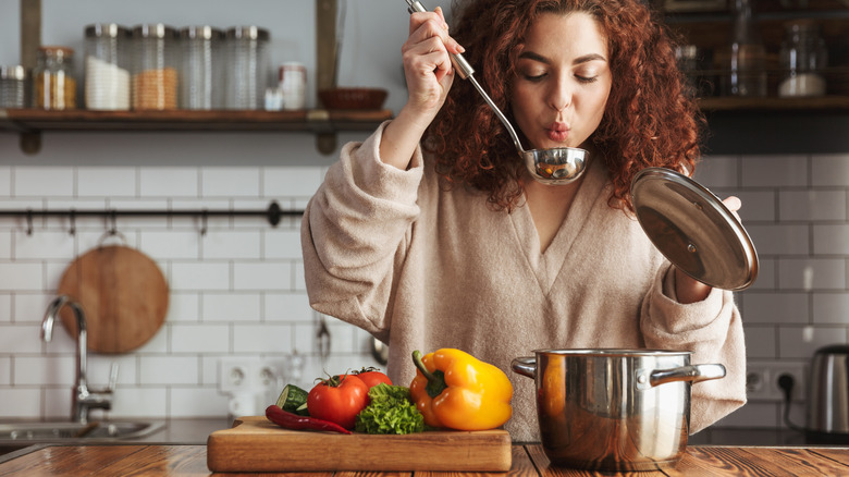 Can you add spices to soup after cooking?