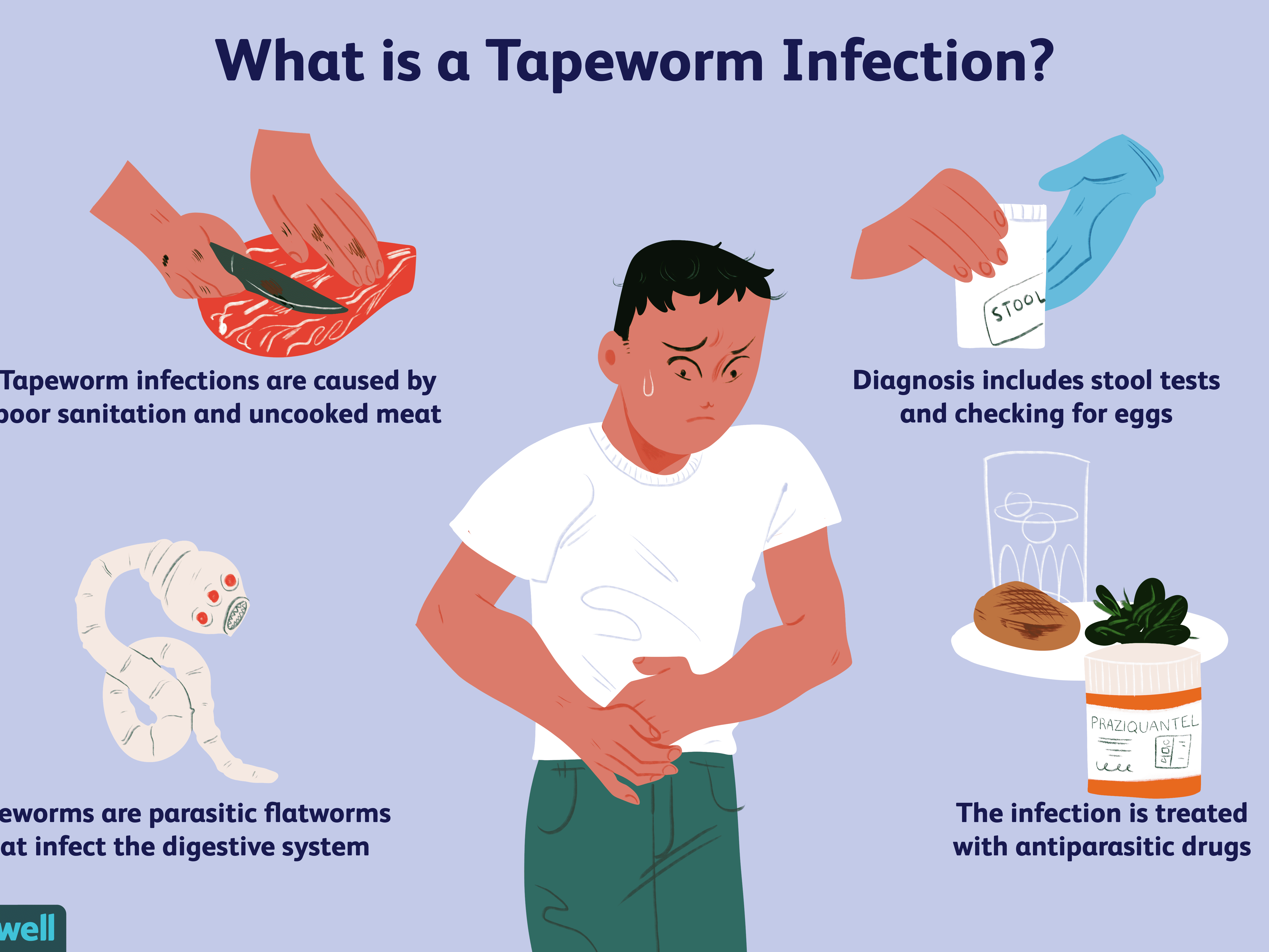 Can you be infected with tapeworms by eating meat?