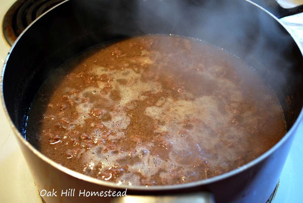 Can you boil ground beef for soup?