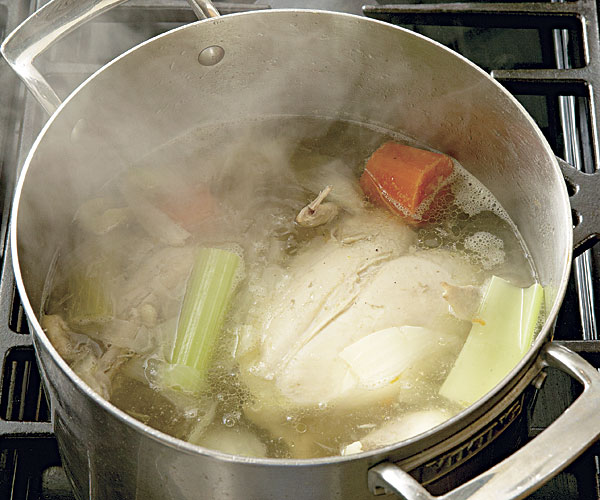 Can you boil with chicken broth?